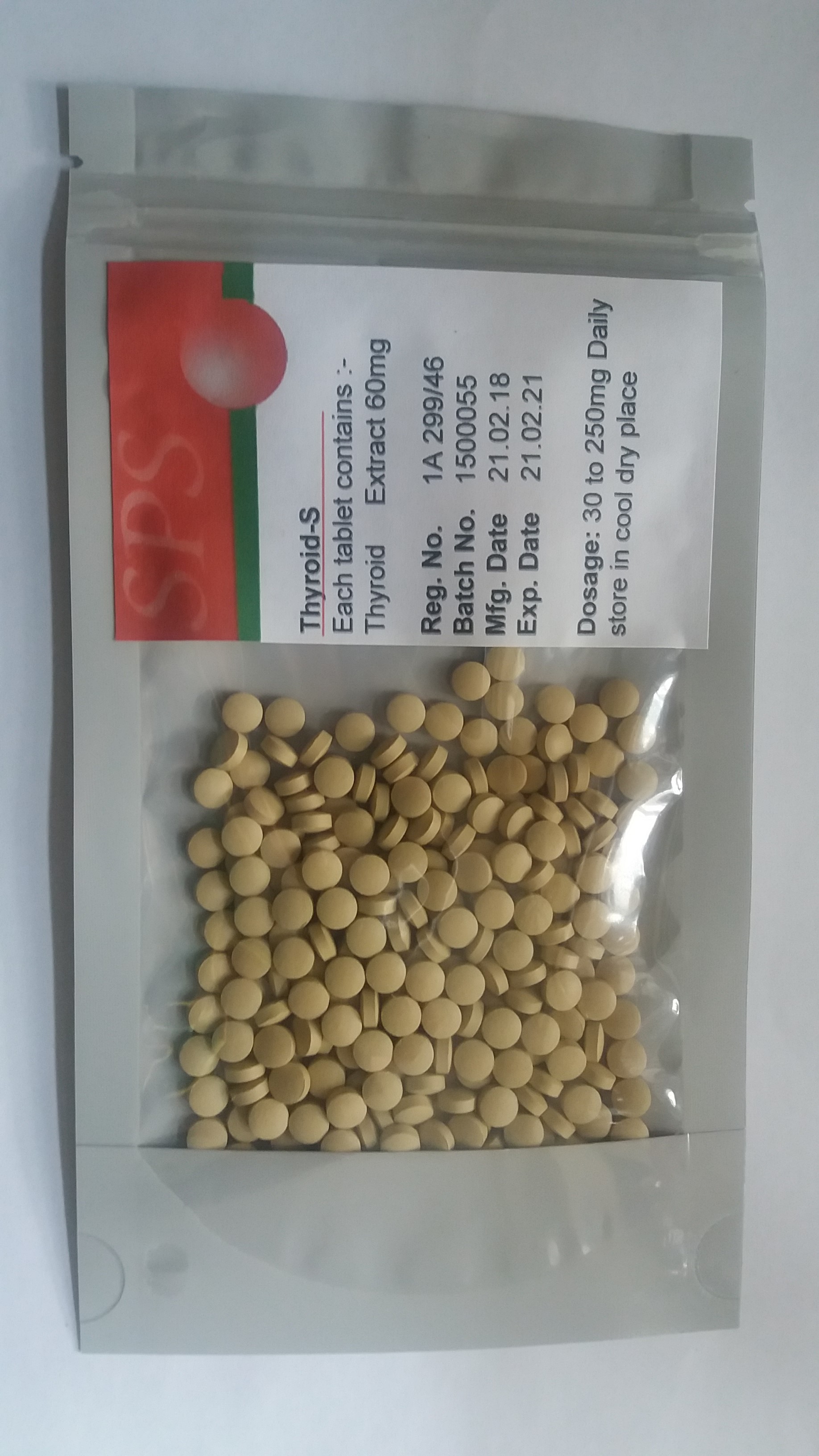 100% Natural Thyroid S Support Supplement 100 - AmpaVit & B124U